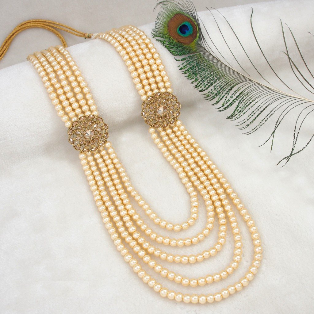 Dulha Mala Adorned With Crystal Ad Work